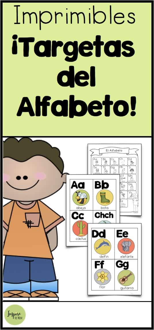 Printable Spanish Alphabet Cards and Charts- (Targetas del alfabeto)