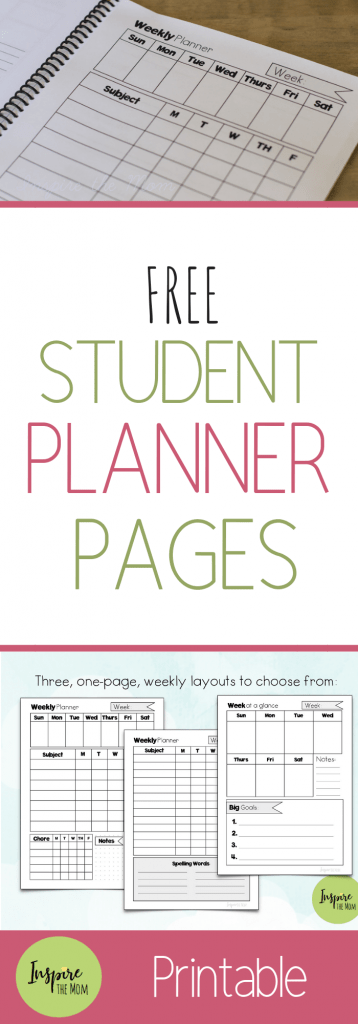 Free Student Planner Pages (Build Your Own)
