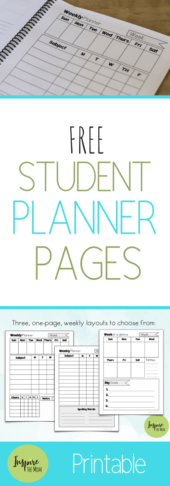 Free Student Planner Pages (Build Your Own)
