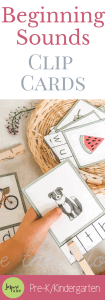 Summer Beginning Sounds Clip Cards