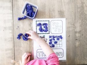 Printable Numbers 1-20 WINTER Play Dough Mats