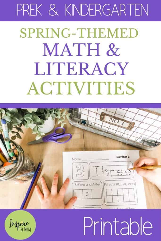 Spring-Themed Math and Literacy Activities Pack