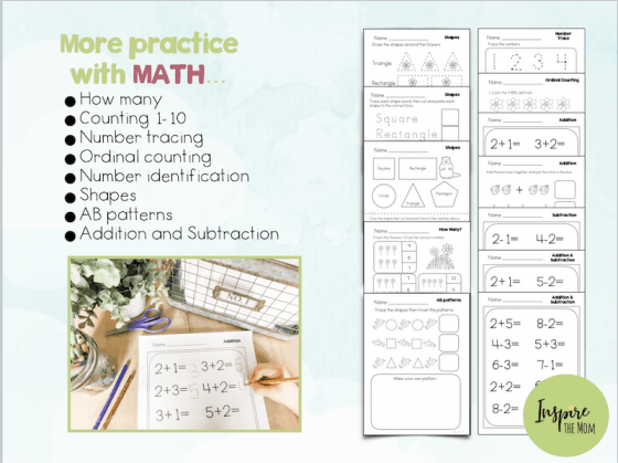 Spring-Themed Math and Literacy Activities Pack