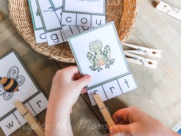 Spring Beginning Sounds Clip Cards