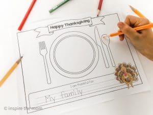 Thanksgiving Placemats and Conversation Cards