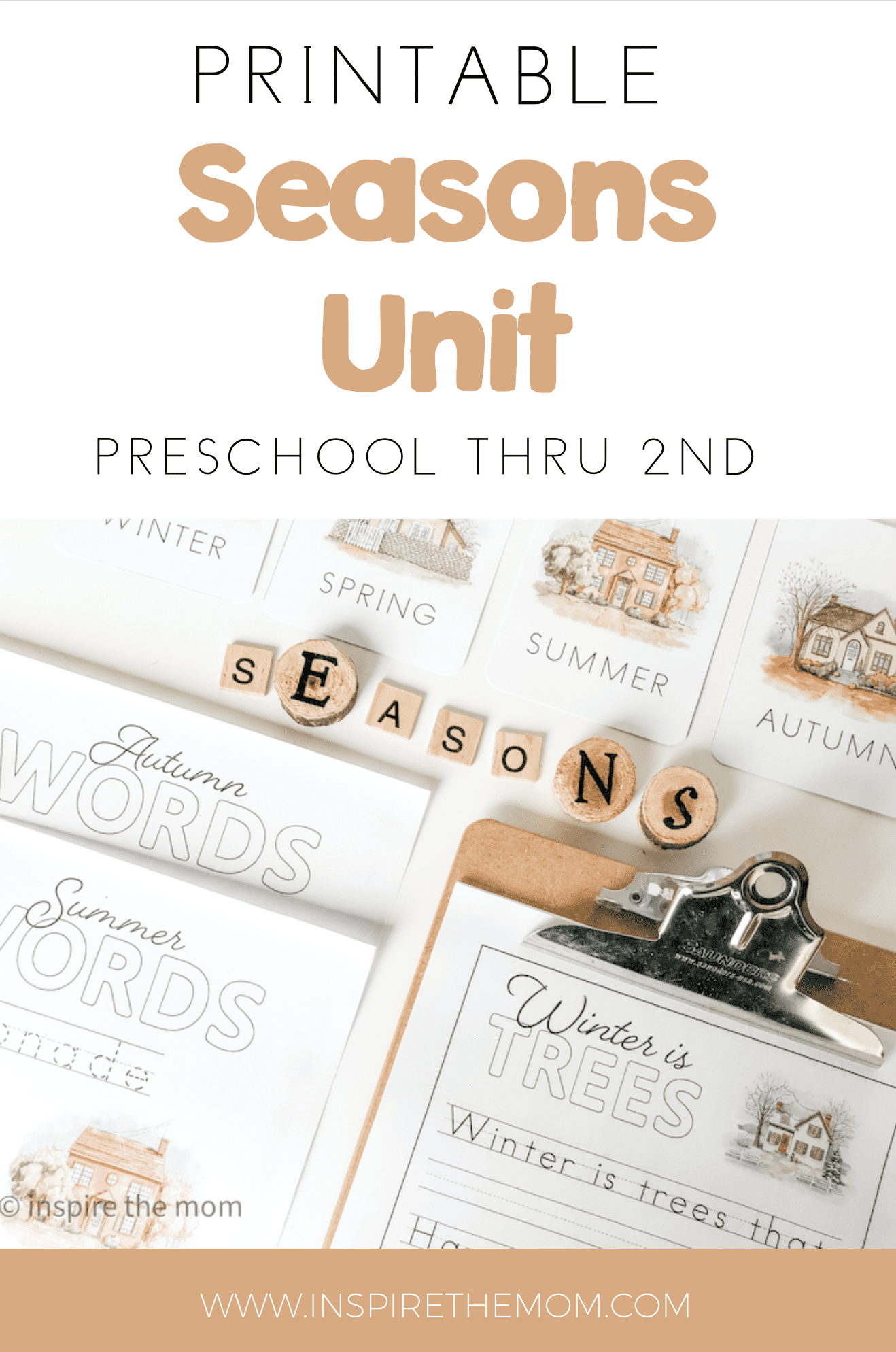 Printable Seasons Unit for Prek-2nd Grade - Inspire the Mom