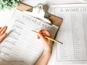 G Words for Kids - Inspire the Mom