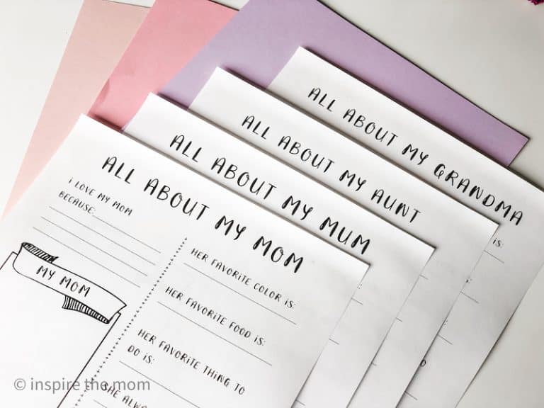 Free Mother's Day Questionnaires - Inspire the Mom