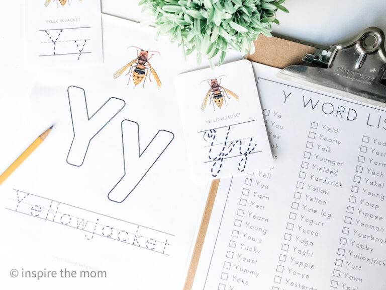Y Words for Kids - Inspire the Mom