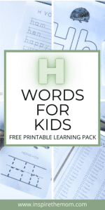 H Words for Kids - Word Lists and Free H Word Printables