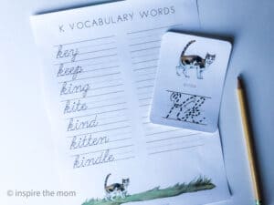 K Words for Kids - Huge List and Free K Words Activity Pages