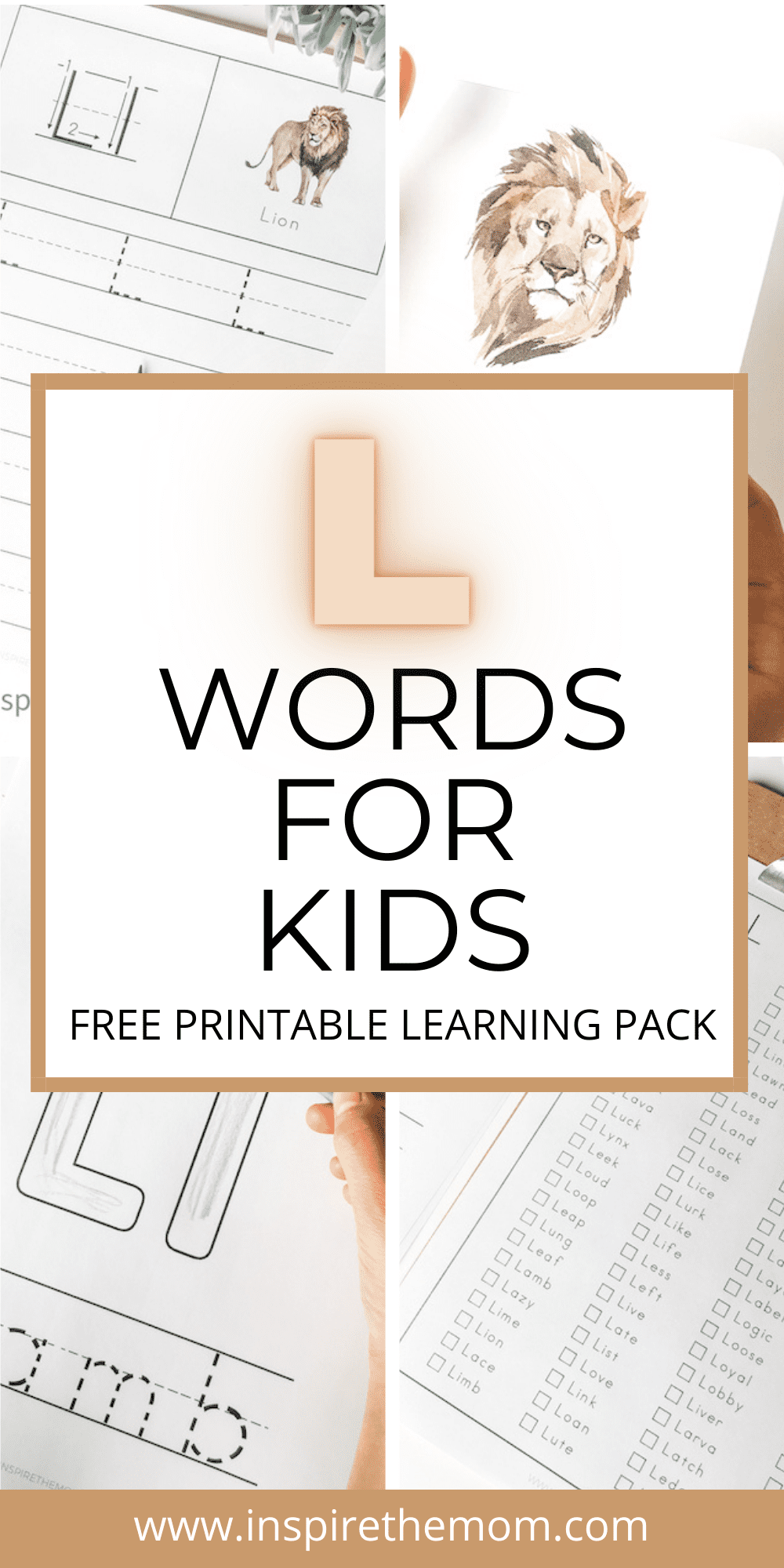 L Words For Kids - Free L Words Learning Pack