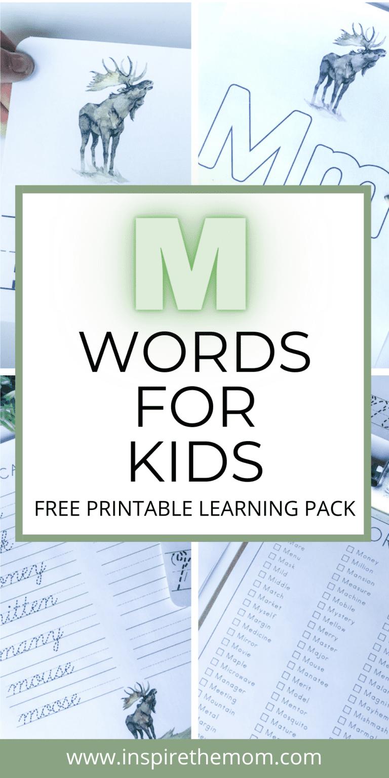 M Words for Kids - Inspire the Mom