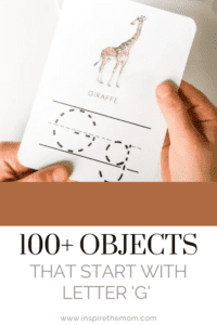 100+ Objects That Start with G - Alphabet Items A-Z