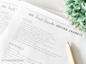 100 Awesome Writing Prompts for First Grade - Free Printable List