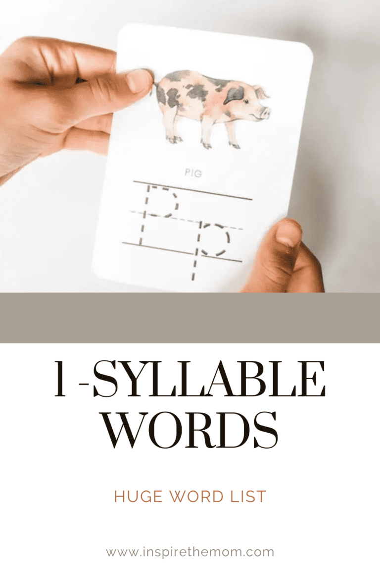 1 Syllable Words - (Huge Word List)