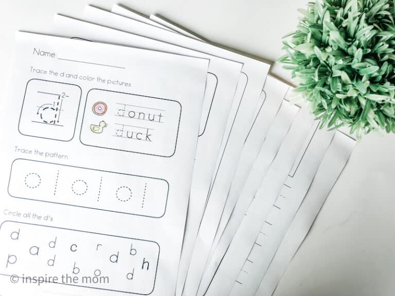 Letter D Worksheets - Free Alphabet Printables