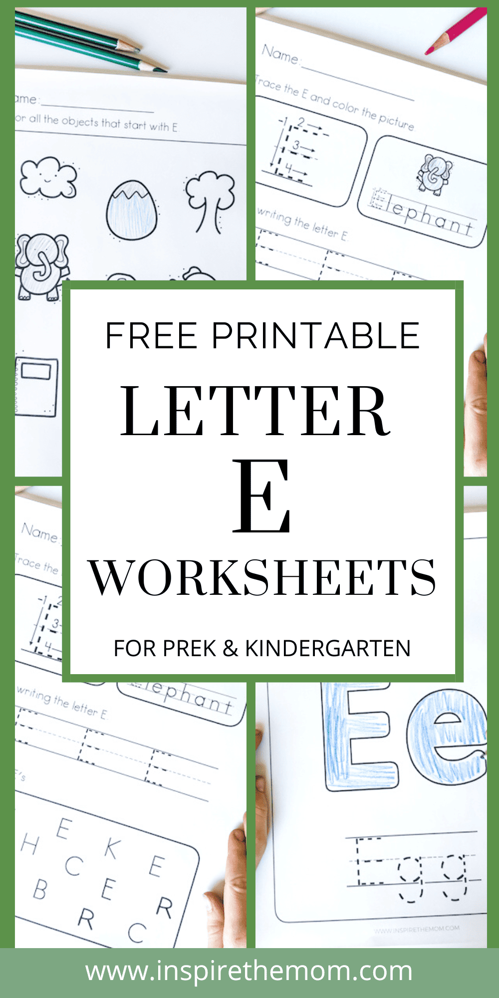 Letter E Worksheets